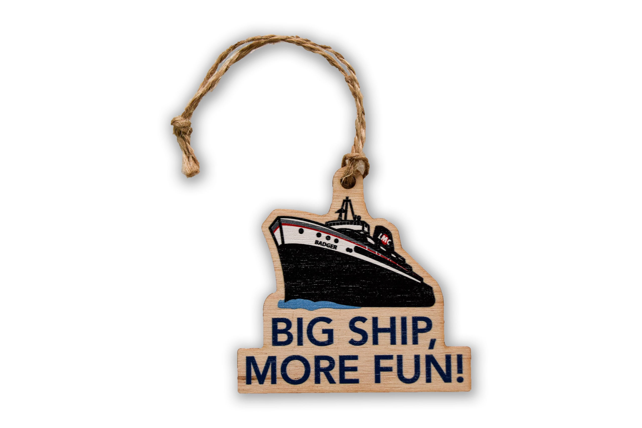 BADGER Wood Ornament | Lake Michigan Carferry Inc